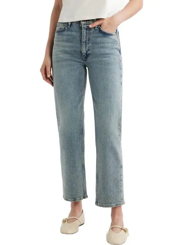 Rag & Bone Harlow Mid-rise Straight Leg Jeans - Amity