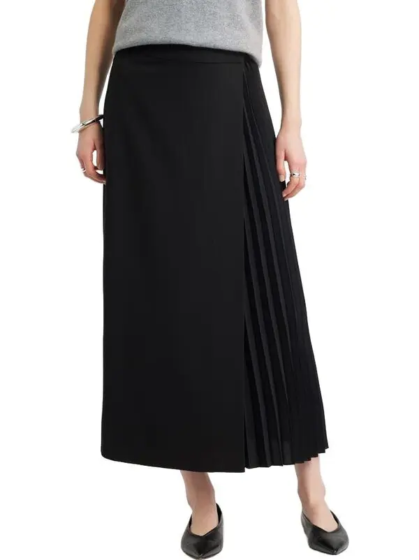 Nordstrom A-line Maxi Skirt - Black