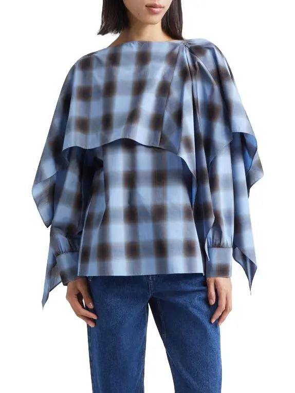 EENK Check Transformable Layered Top - Blue Multi