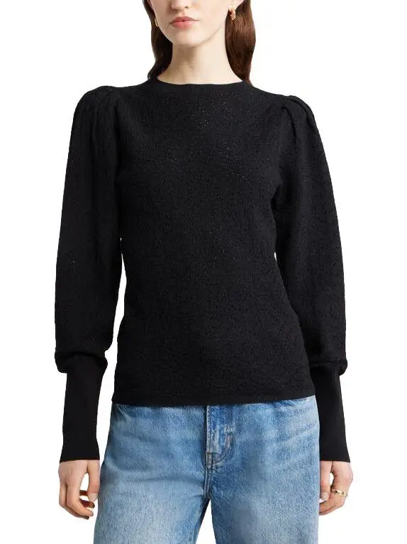 Nordstrom Lacy Open Stitch Sweater - Black