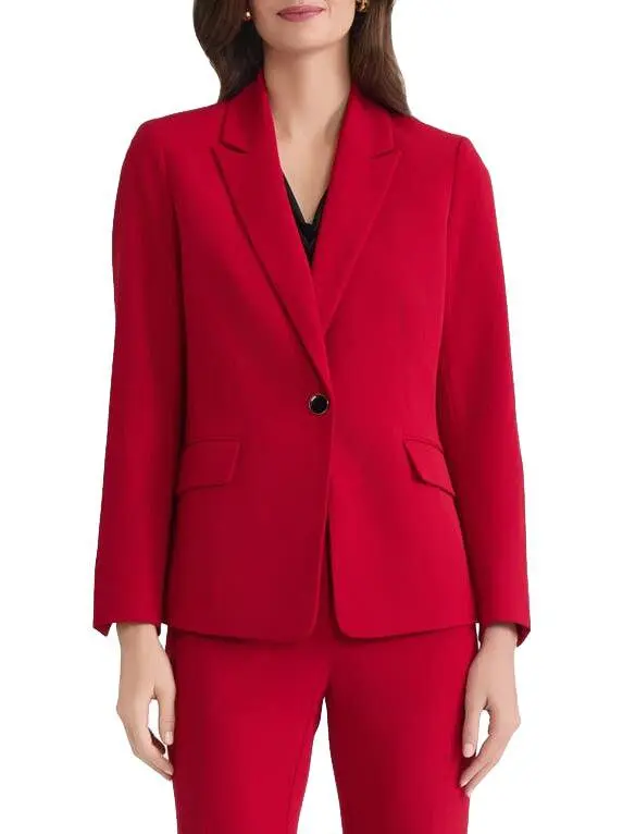 KASPER One-button Blazer - Fire Red