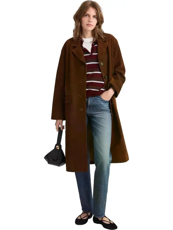 Madewell Suede Topcoat - Dark Roast Suede