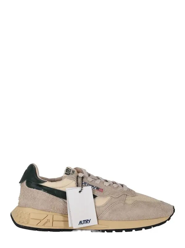AUTRY Reelwind Low Suede And Mesh Sneakers - Ecru/mount