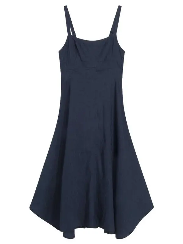 A.L.C. Harlow Linen Midi Dress - Navy