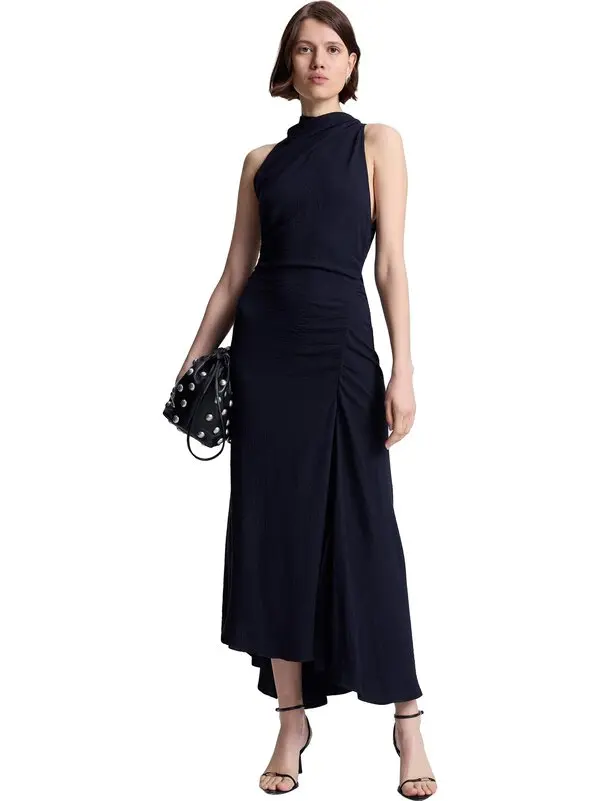 A.L.C. Inez Textured Midi Dress - Evening Blue