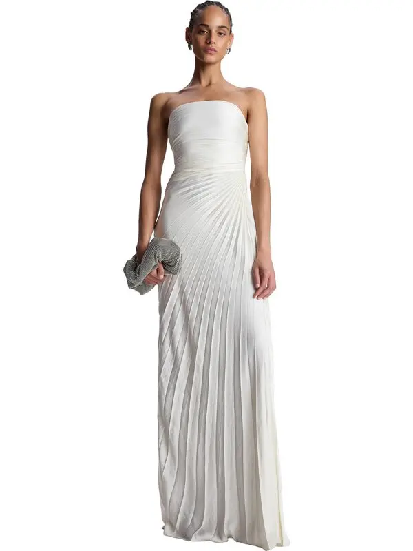 A.L.C. Bianca Strapless Maxi Dress - Whisper White