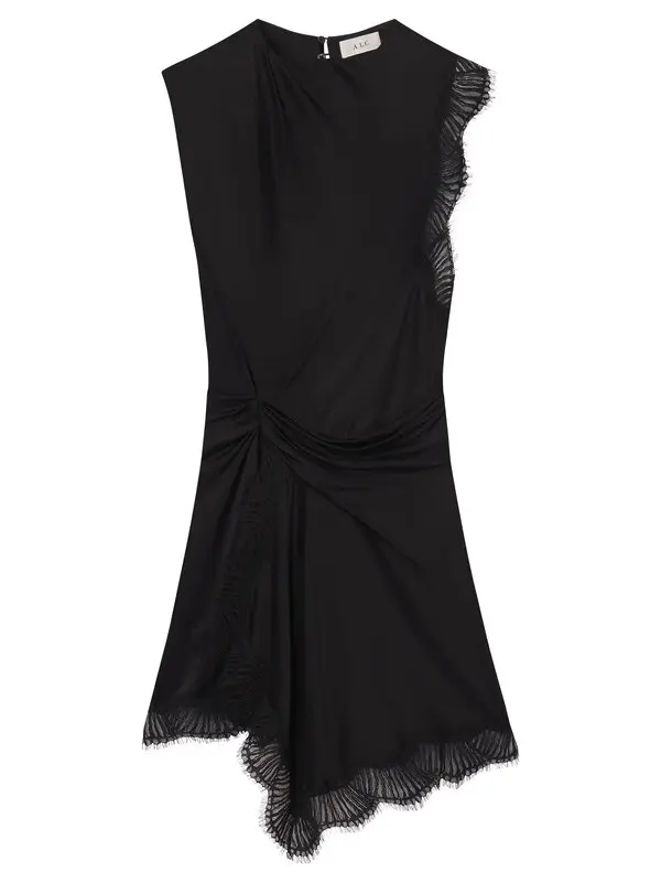 A.L.C. Dion Mini Dress With Lace - Black/black