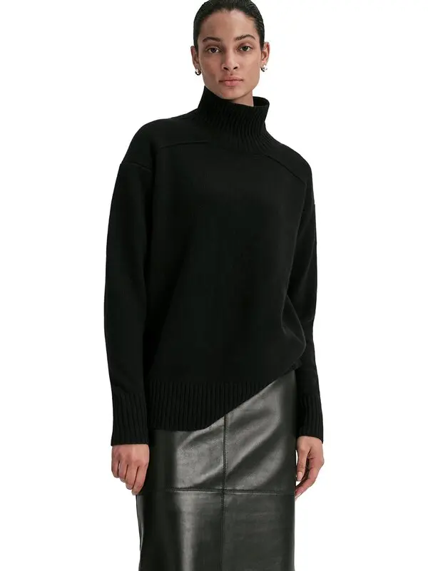 A.L.C. Archie Cashmere Turtleneck Sweater - Black