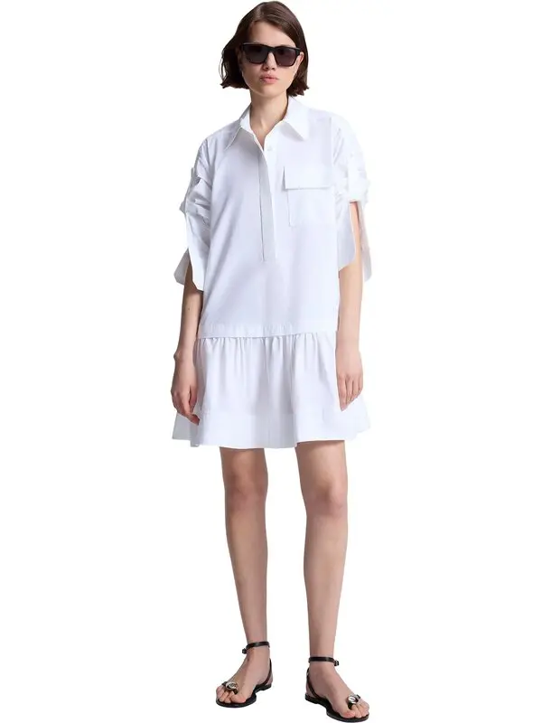A.L.C. Cotton Poplin Mini Shirtdress - White
