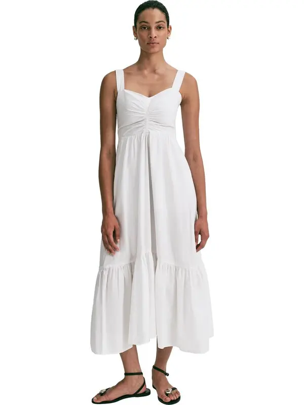 A.L.C. Lilah Ii Cotton Midi Dress - White