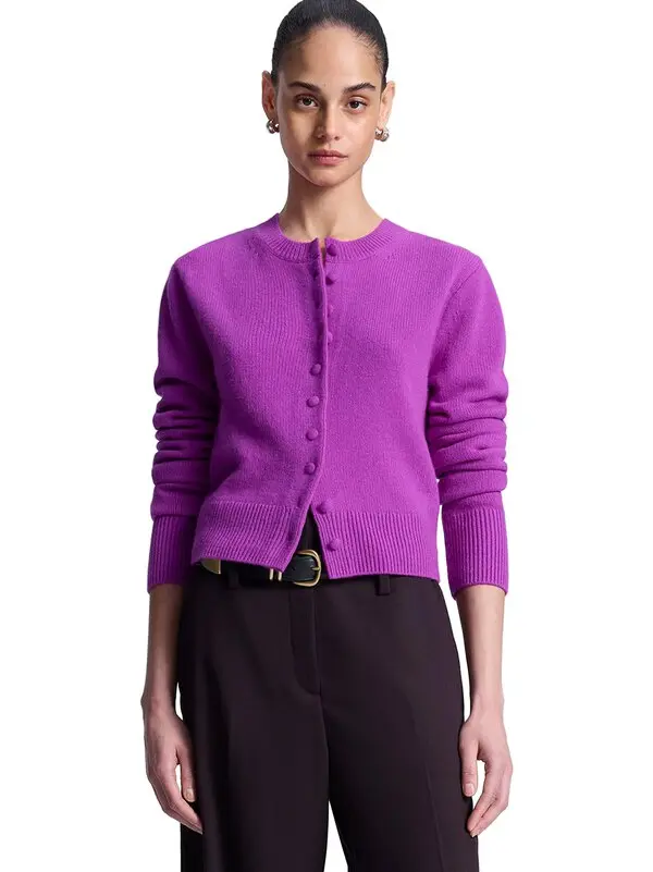 A.L.C. Skyler Cashmere Cardigan - Fuchsia