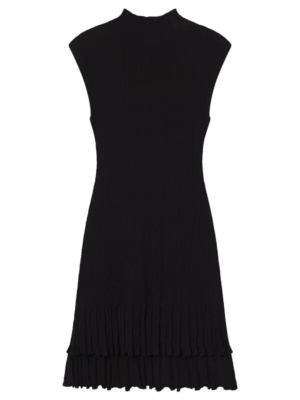 A.L.C. Cotton Blend Knit Mini Dress - Black