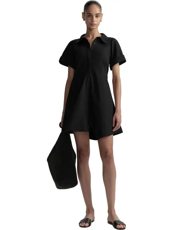 A.L.C. Julie Cotton Mini Shirtdress - Black