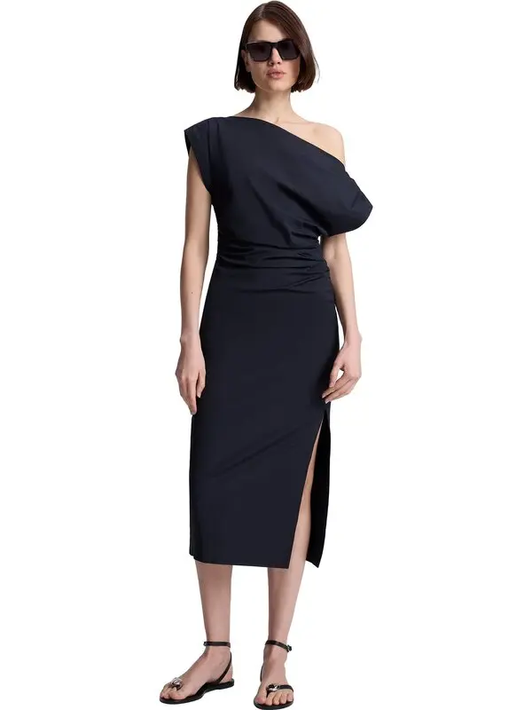 A.L.C. Nara Off-the-shoulder Midi Dress - Black