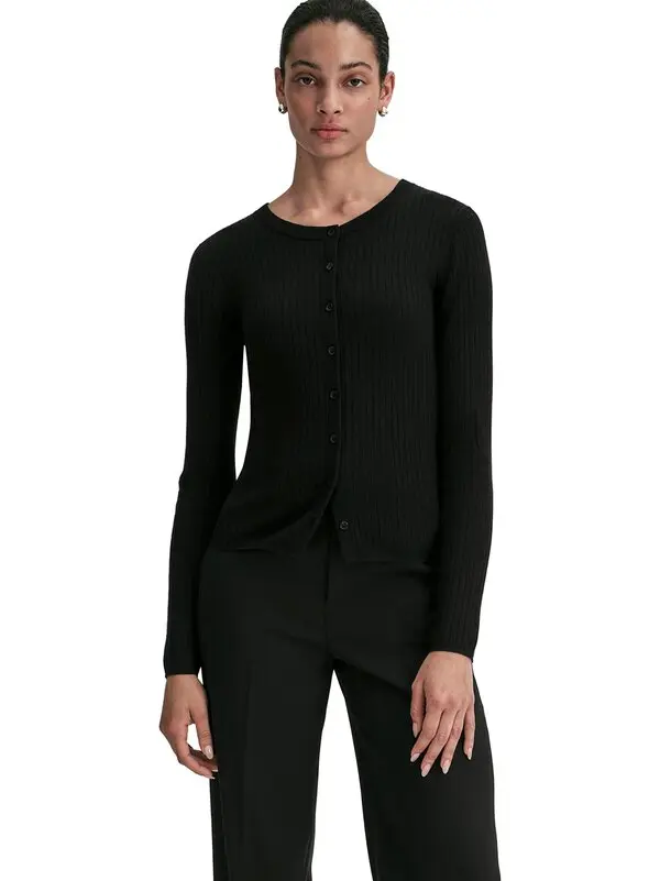 A.L.C. Fisher Fine Merino Knit Cardigan - Black