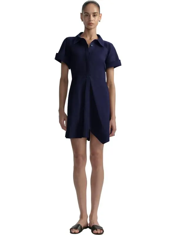 A.L.C. Julie Cotton Mini Shirtdress - Navy