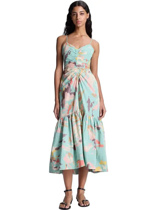 A.L.C. Lindsey Printed Strappy Midi Dress - Mint Multi