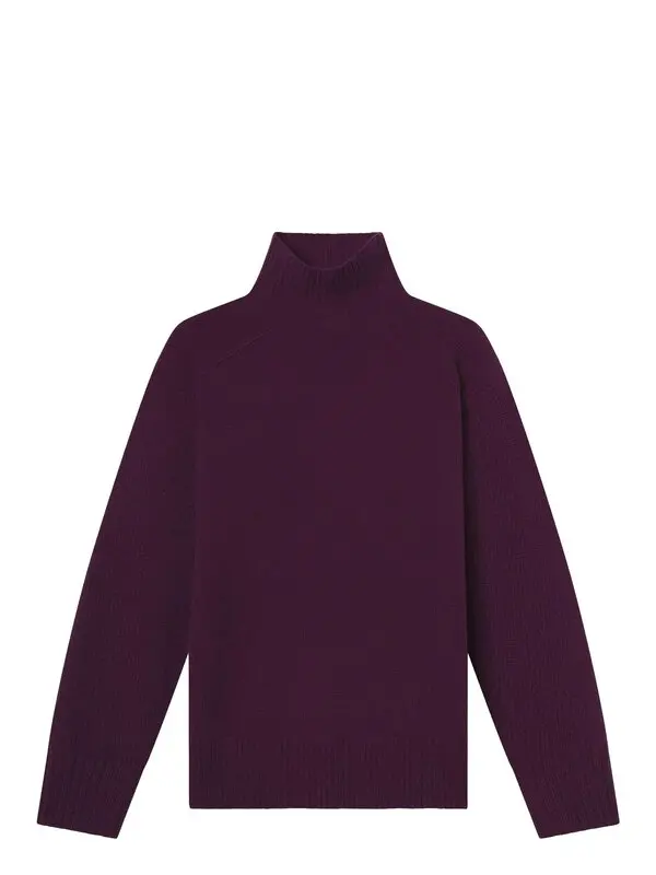 A.L.C. Archie Cashmere Turtleneck Sweater - Deep Plum
