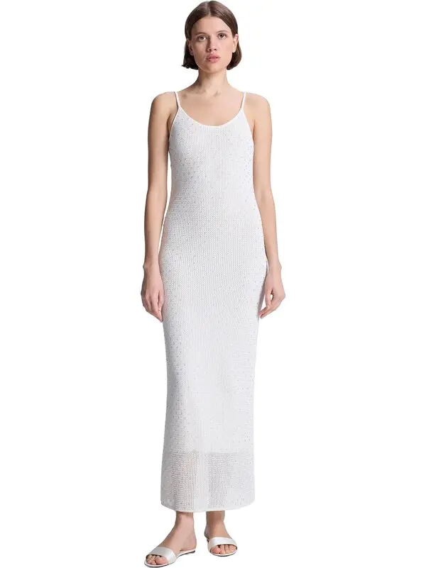 A.L.C. Lyra Embellished Knit Maxi Dress - Off White