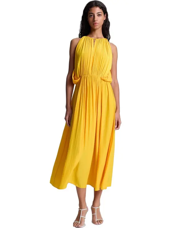 A.L.C. Meredith Halter Midi Dress - Mango