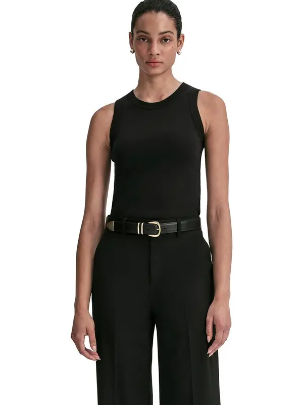 A.L.C. Hadley Cotton Rib Tank - Black