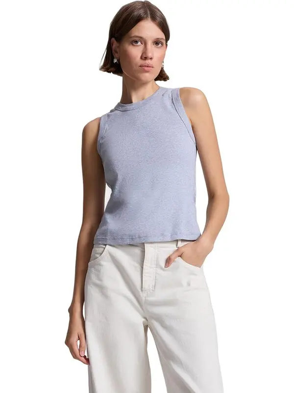 A.L.C. Hadley Cotton Rib Tank - Grey Melange