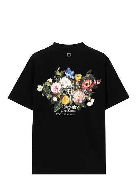 WOOYOUNGMI Flower Back Logo T-shirt - Black