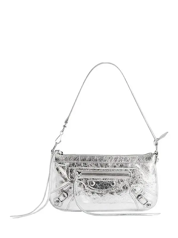 Balenciaga Le City Pouch On Strap - Silver