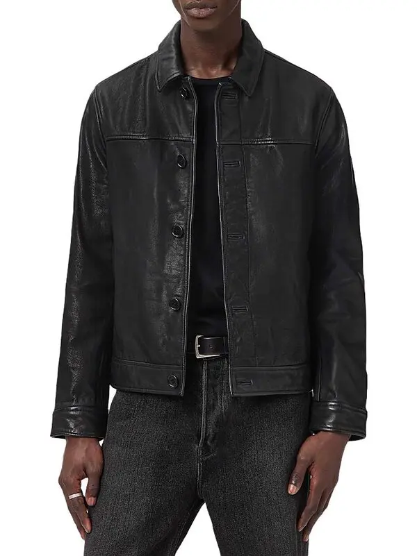 ALLSAINTS Nates Leather Jacket - Black