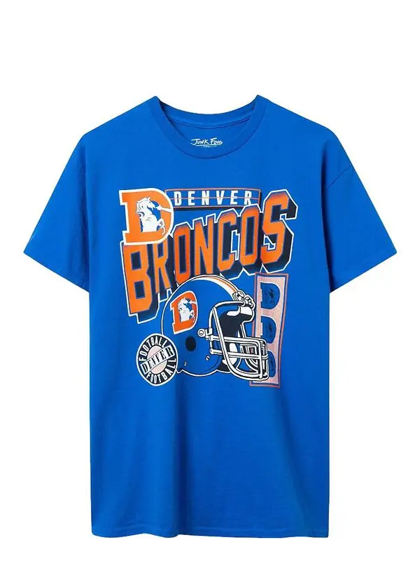 Junk Food Clothing Nfl Denver Broncos Checkdown Flea Market Tee - Royal