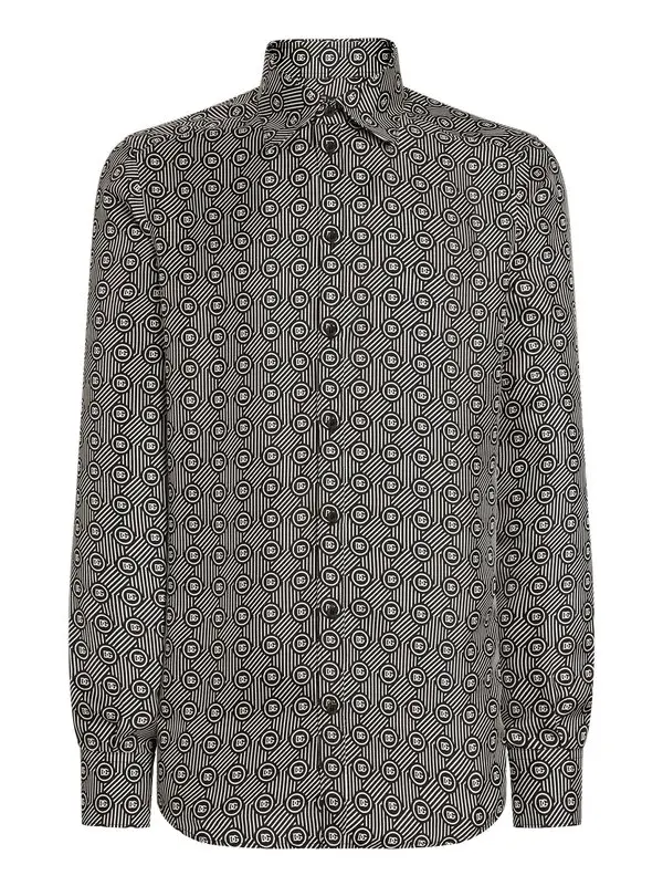 Dolce & Gabbana Ed Silk Twill Martini Shirt - Print