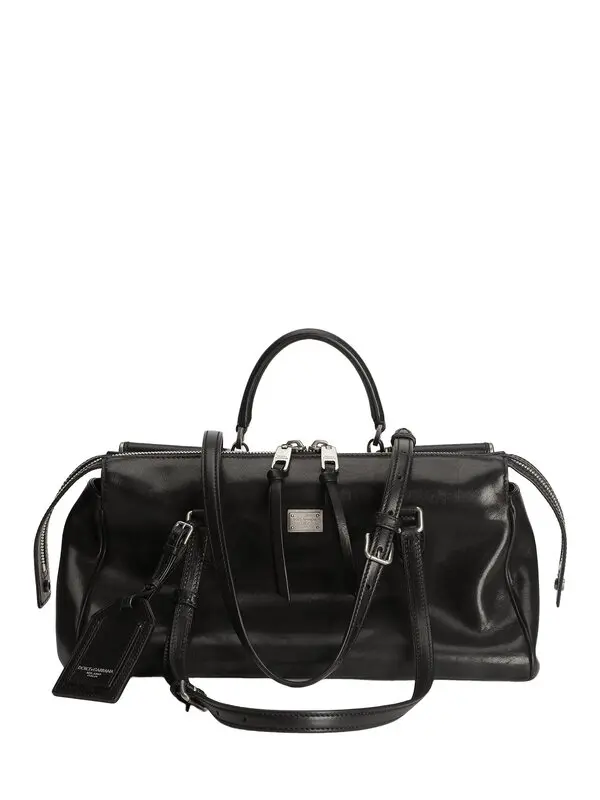 Dolce & Gabbana Vittoria Calfskin Medium Bag - Black