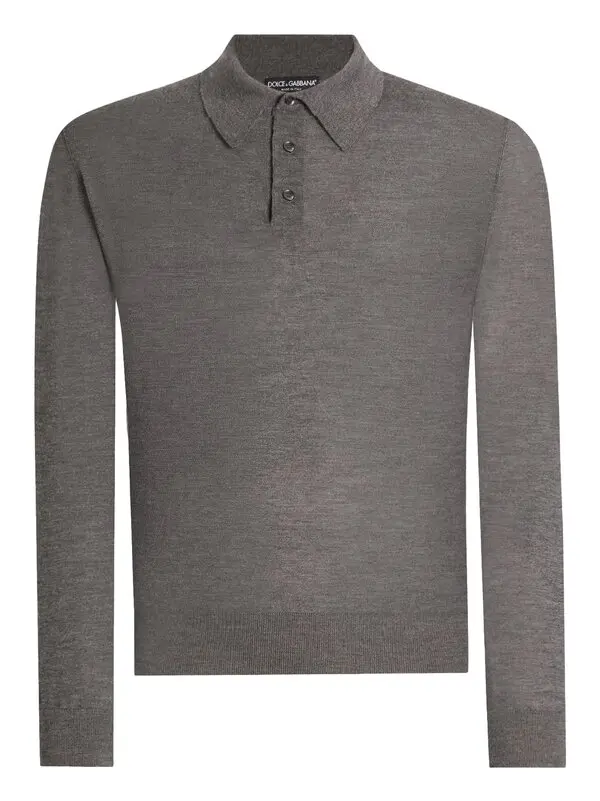 Dolce & Gabbana Cashmere Polo Shirt - Grey