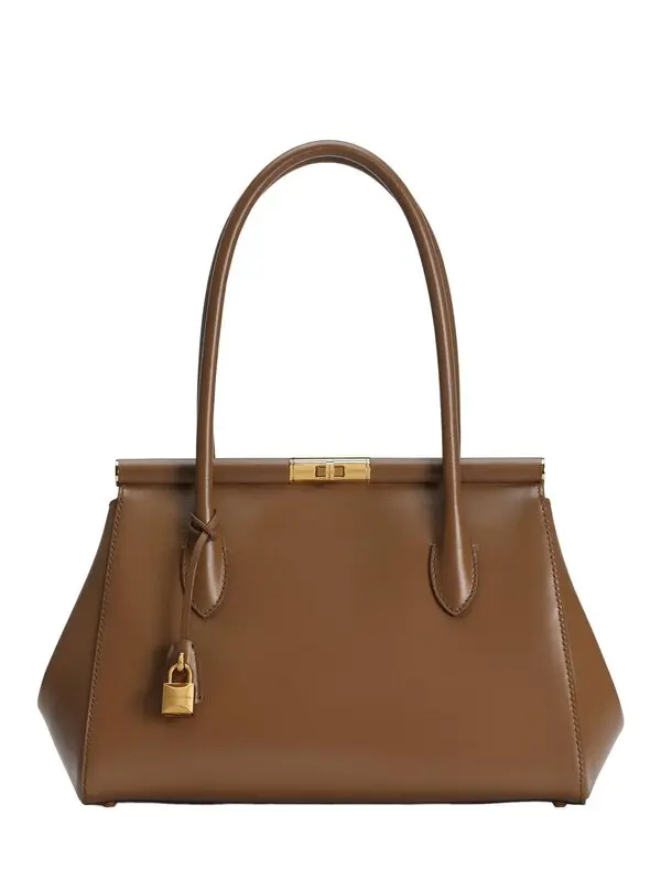 Dolce & Gabbana Marlene Everyday Bag In Palmated Calf Leather - Brown