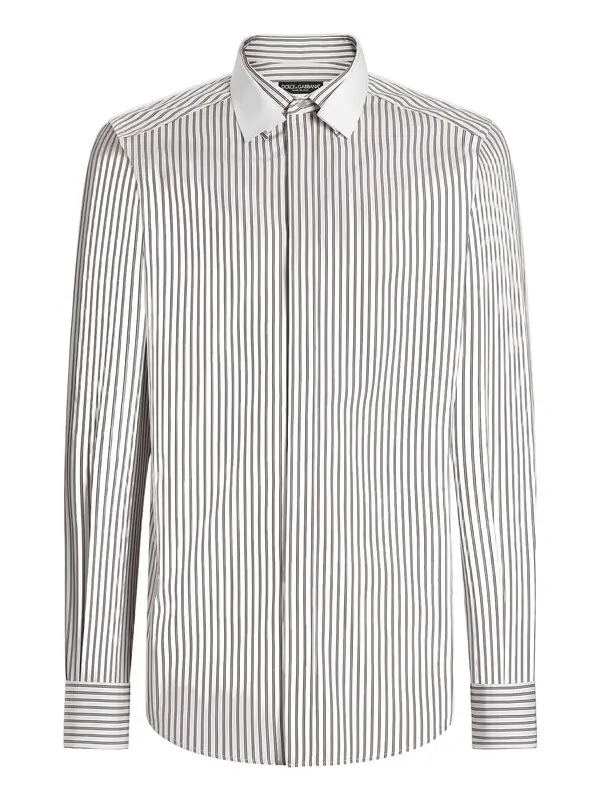 Dolce & Gabbana Striped Poplin Martini Shirt - Multicolor