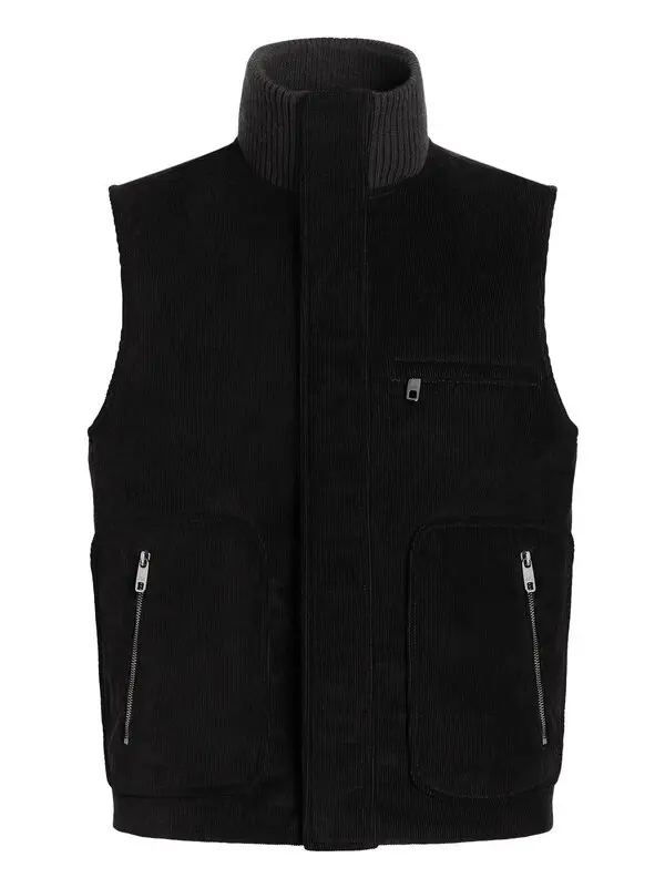 Dolce & Gabbana Fine-wale Corduroy Gilet - Brown