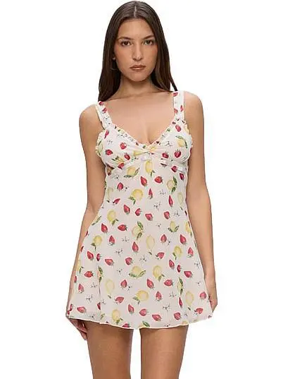 Victoria's Secret Frankies Bikinis Dreamer Chiffon Mini Dress - Print