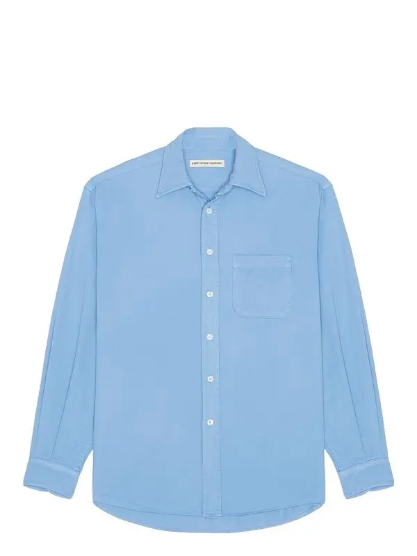 EVERY OTHER THURSDAY Relaxed Dress Shirt In Blue - Pale Blue
