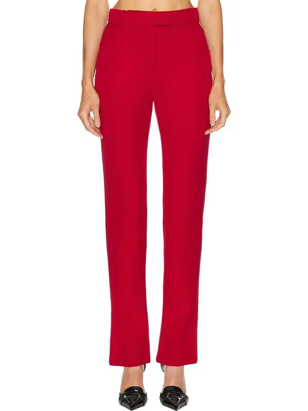 Alexander McQueen Straight Leg Trousers - Crimson