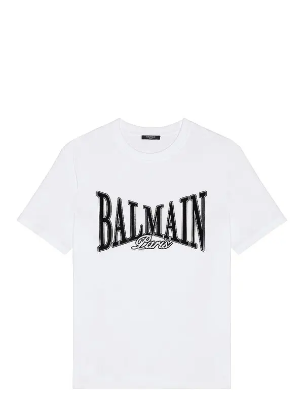 Balmain College Flock T-shirt - White