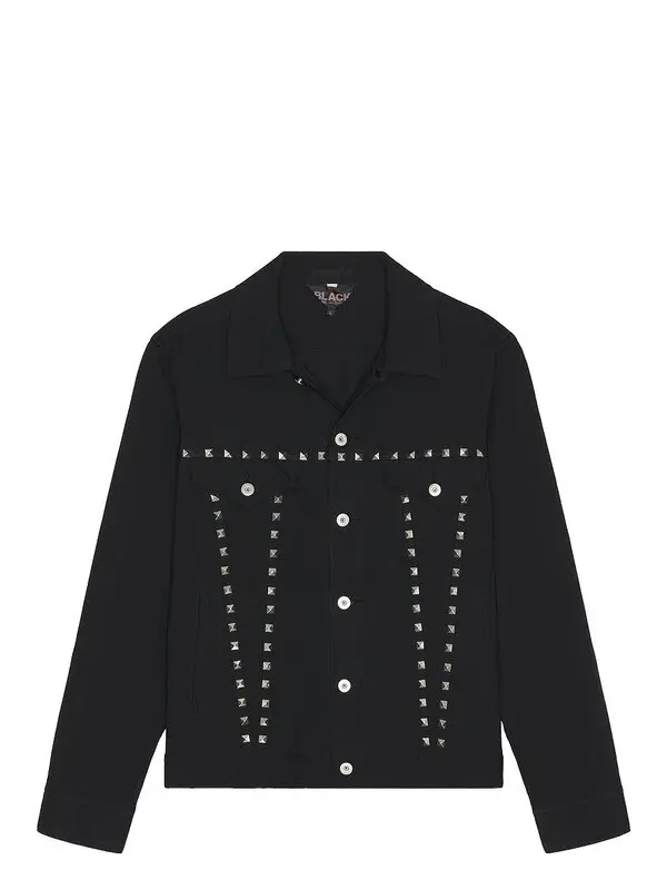 Comme Des Garçons Studded Twill Jacket - Black