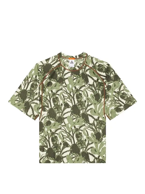 Nike Chinati Short Sleeve Shirt In Green - Light Khaki  Cargo Khaki  & Summit White
