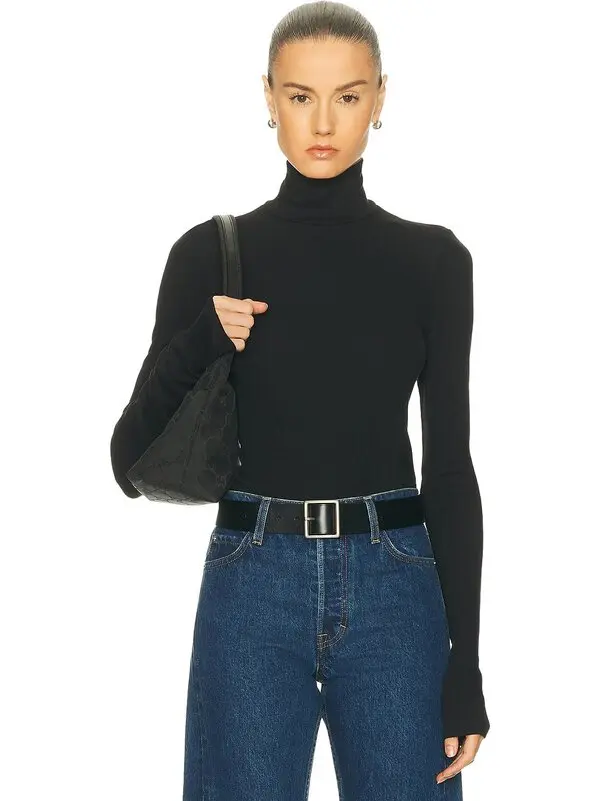GRLFRND Essential Long Sleeve Turtleneck - Black
