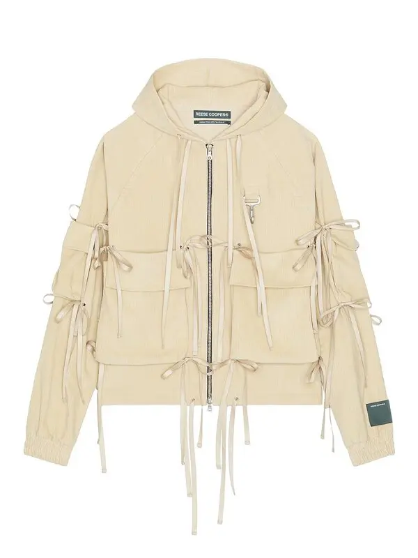 Reese Cooper Corduroy Modular Pocket Hooded Jacket - Khaki