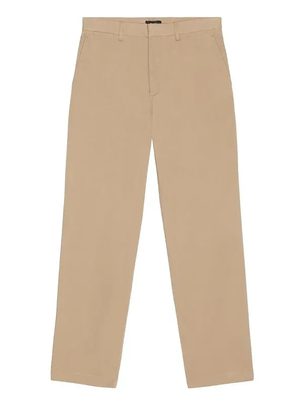 Theory Straight Chino Pant In Brown - Feather
