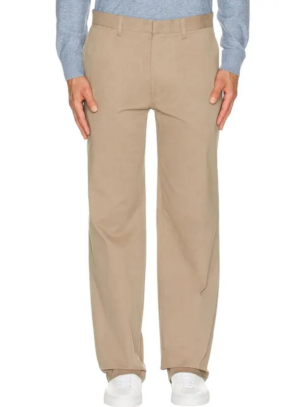 Theory Straight Chino Pant In Brown - Feather
