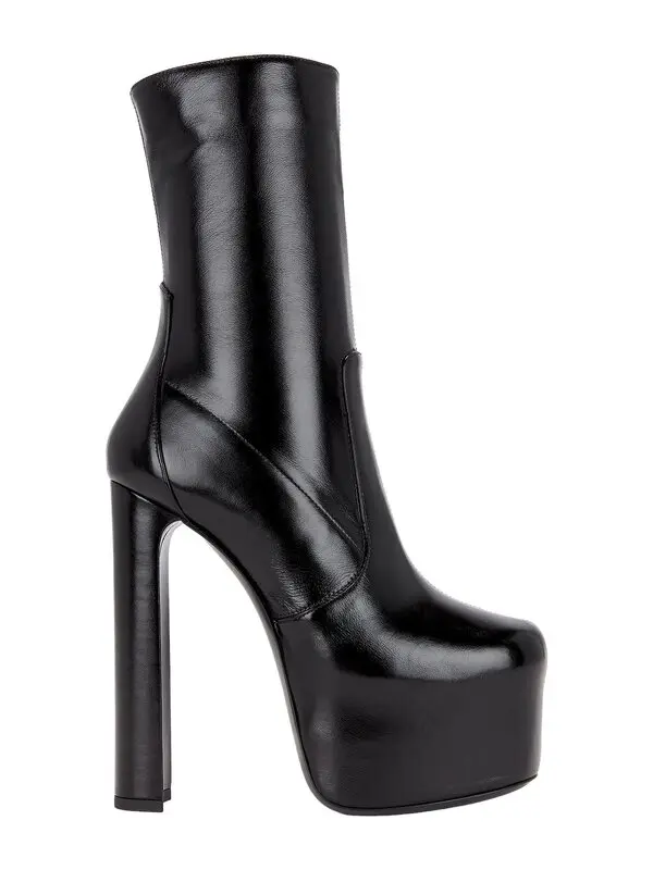 Saint Laurent Ornella Platform Boots - Nero