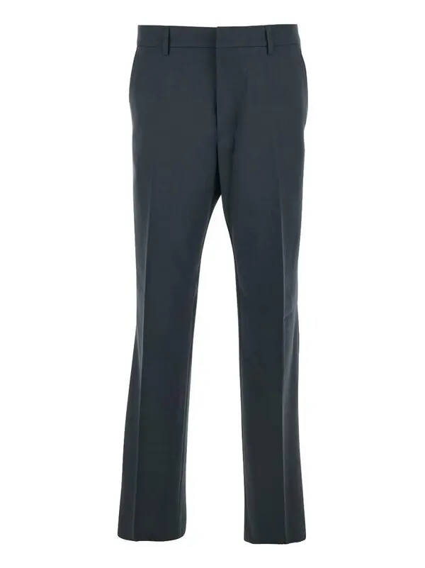 Ami Wool Pants With Belt Loops - Grey