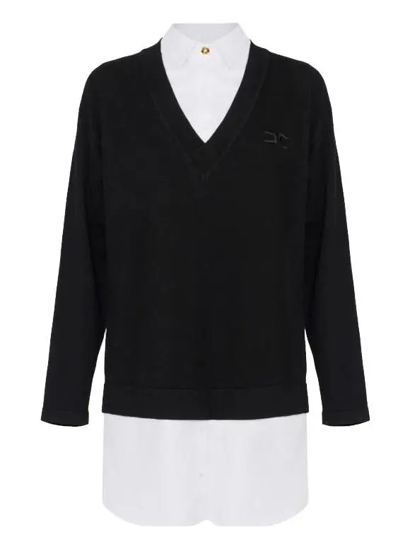 Elisabetta Franchi Knit Dress - Rouge Noir/bianco