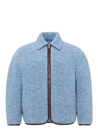 JW Anderson Casual Jacket With Contrast Trim - Blue Melange